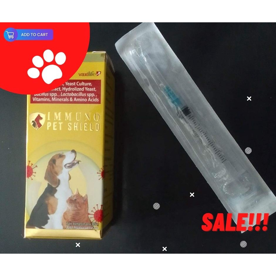 IMMUNO PET SHIELD for Dogs and Cats 120ml with FREE Syringe | Shopee ...