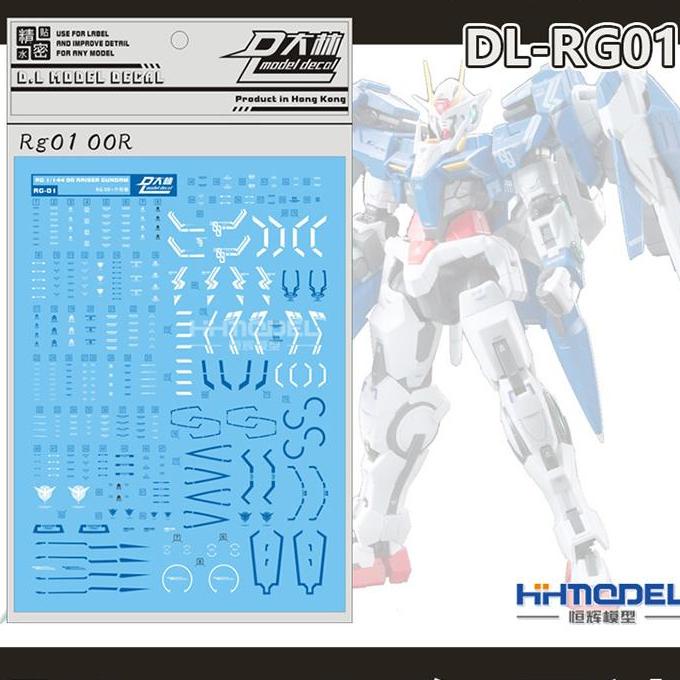 RG01[DL] Water decal for RG 1/144 GN 00+ Raiser Bandai gundam GN-0000 ...