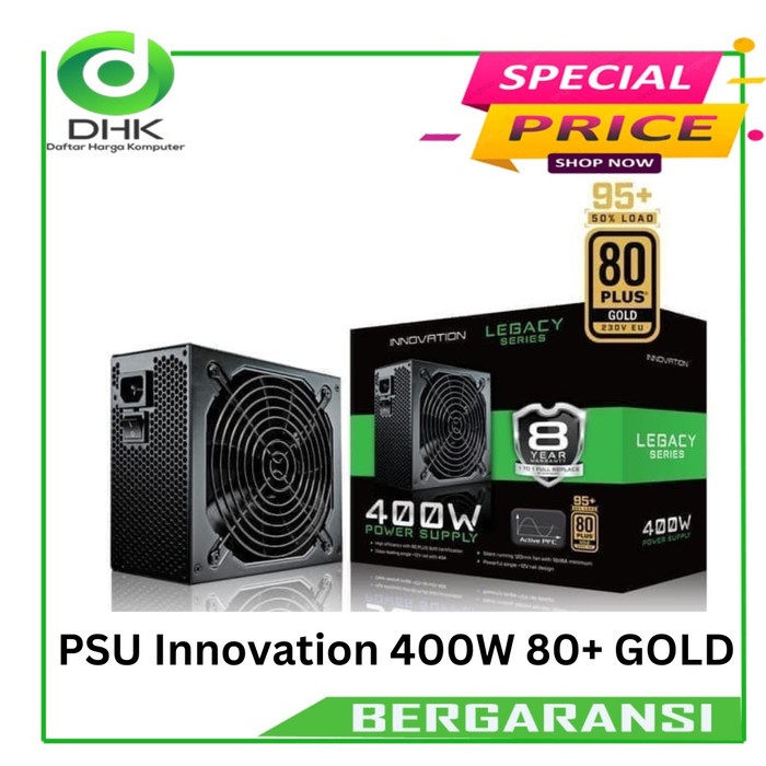 Internal Psu Innovation 400W 80+Gold 8 Year Warranty Powersupply ...