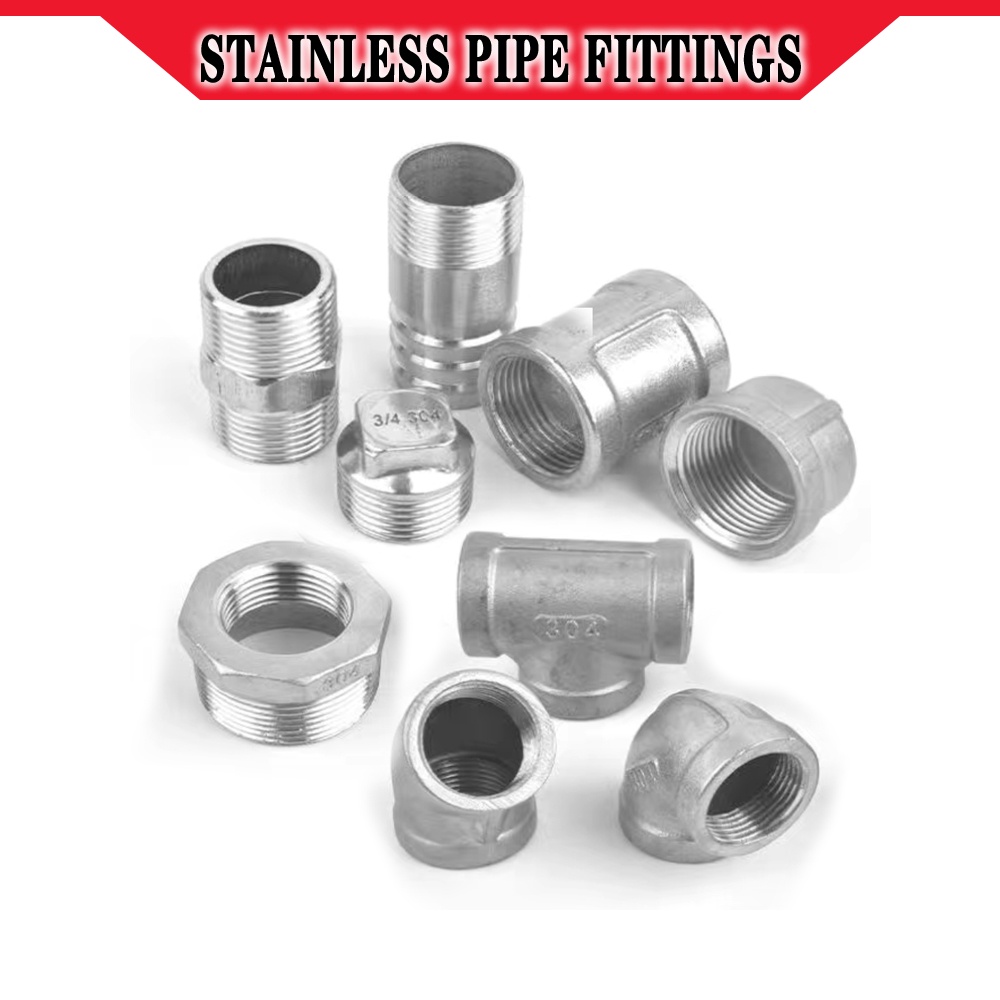 Standard Stainless Steel Pipe Fittings Sizes: 1/2" 3/4" | Shopee ...
