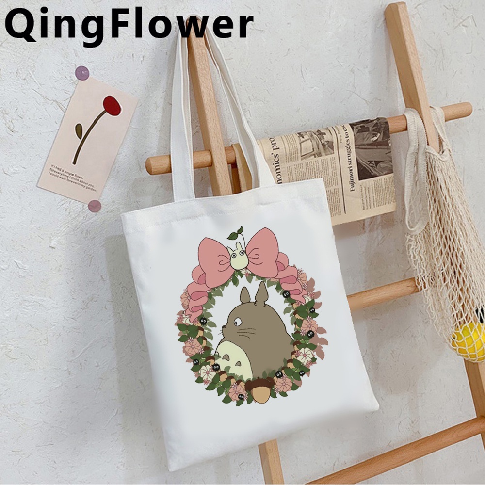Ghibli shopping bag bolsas de tela canvas shopper tote bolso recycle ...
