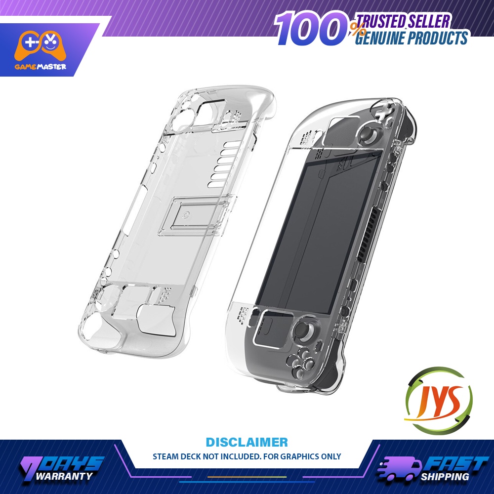 JYS Anti Slip Hard PC Transparent Shell Back Case for Steam Deck ...