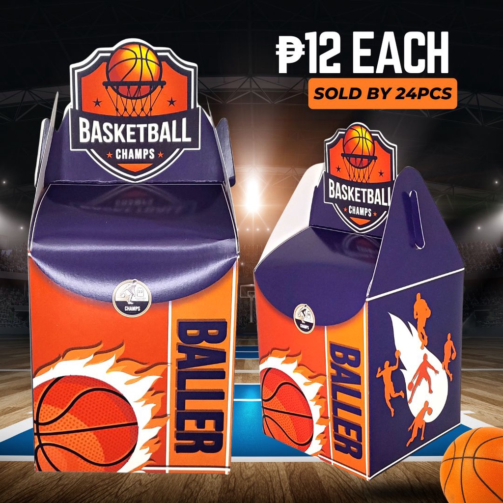 FP1662 (24PCS) Basketball Theme Party Treat Loot Bags Loot Box Giveaway ...