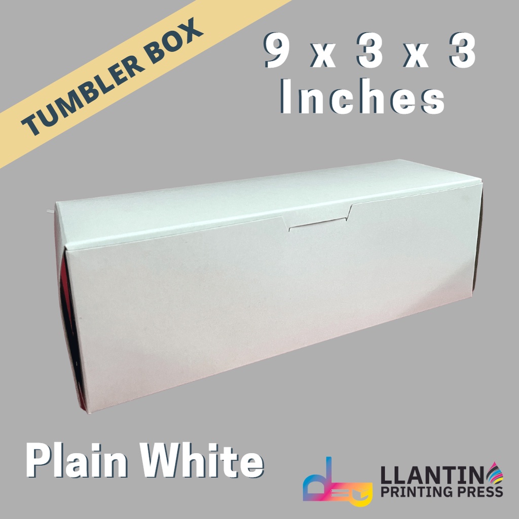 20 pcs Tumbler Box Plain White 9x3x3 Inches| Pastry Box | Cookies Box ...