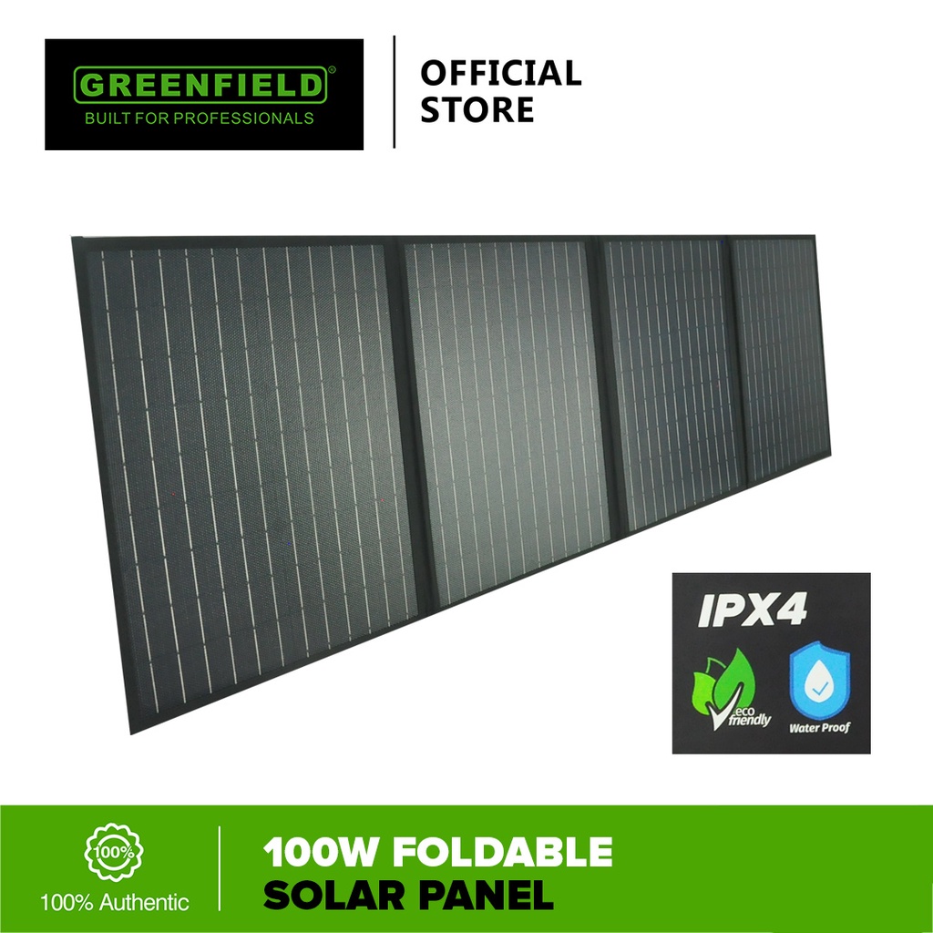 Greenfield Lithium 4X25W Solar Panel 18V 5.55A 8In1 Connector | Shopee ...