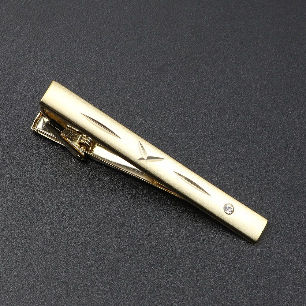 Necktie Clips Mens Metal Necktie Bar Classical Crystal Shirts Tie Pin