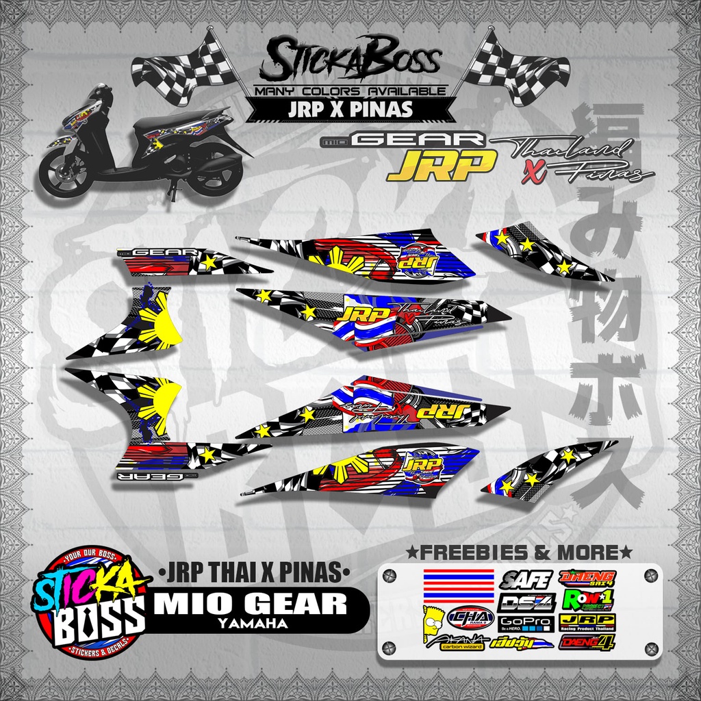 YAMAHA MIO GEAR DECALS ( JRP THAI X PINAS )【WITH FREEBIES】 | Shopee ...