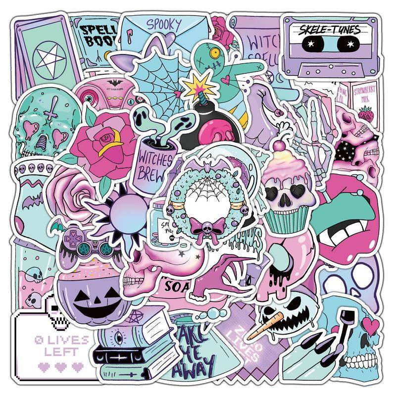 Gothic style graffiti stickers (50 sheets/100 sheets not repeated ...