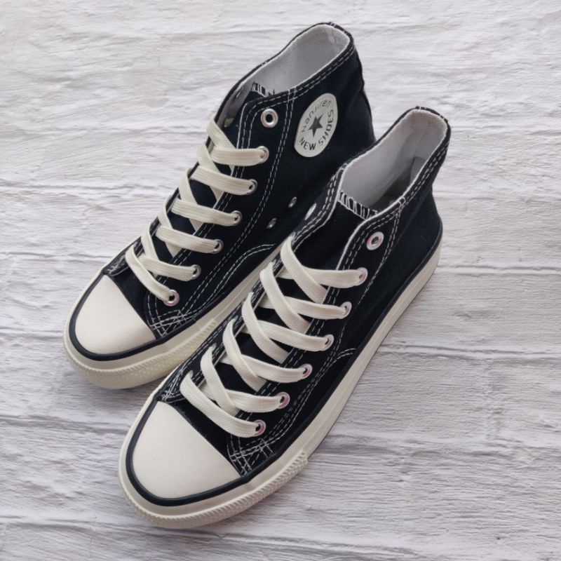 Advan X Nanjiren Black and Cream High Top Women's Sneakers Hi Cut ...