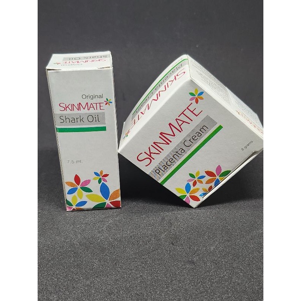 SET OF Skinmate 7.5 ml shark oil and 8gms placenta cream | Shopee ...