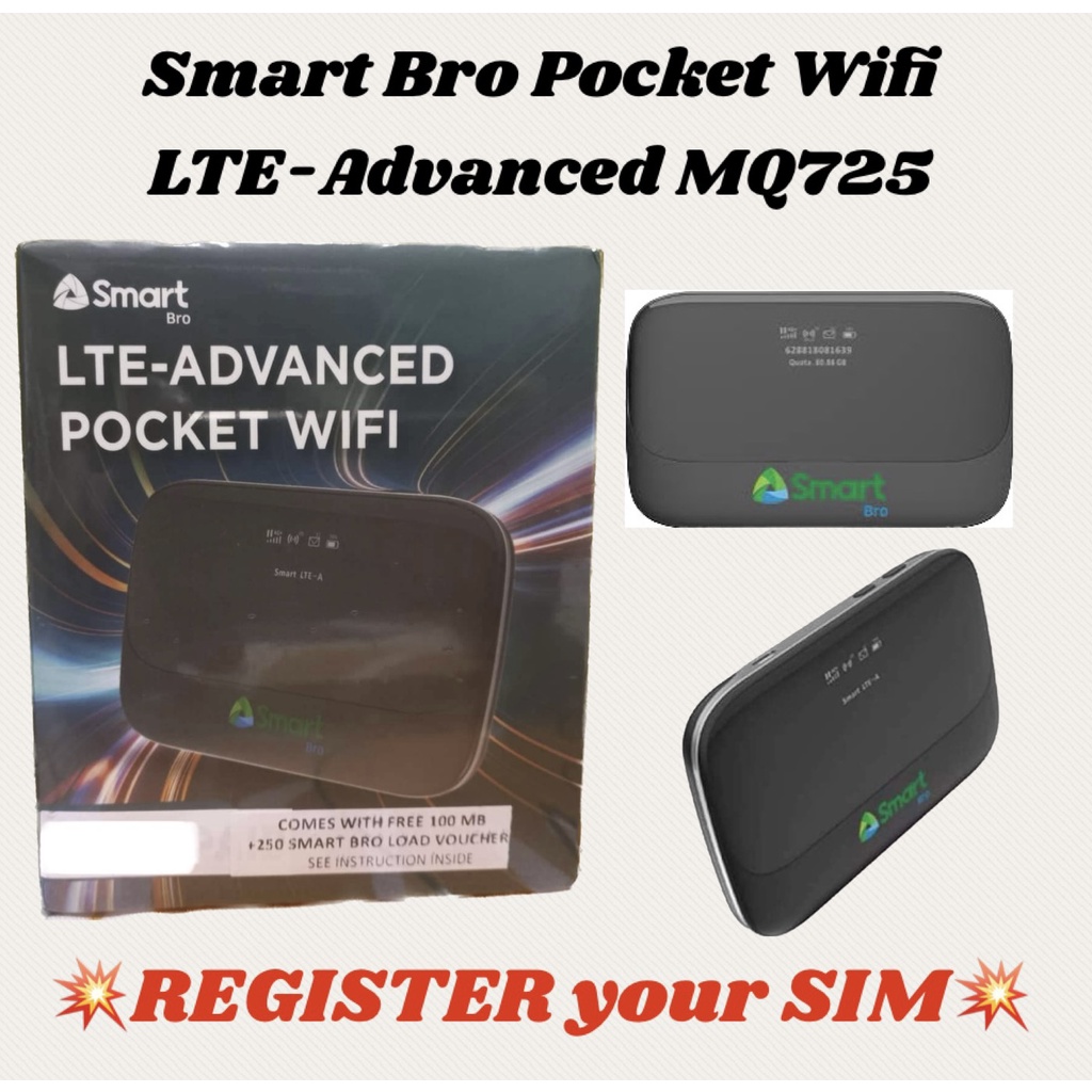 SMART BRO LTE Advanced Pocket Wifi MQ725 and M2A Greenpacket | Shopee Philippines