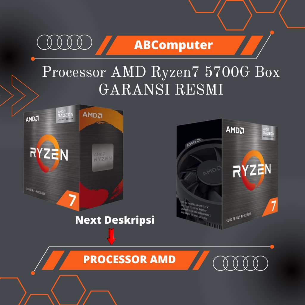 Amd Processor/ AMD Ryzen7 5700G Box Cezanne 7nm Official Warranty ...