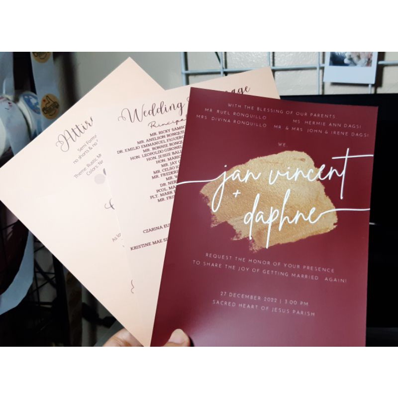 ZEVI |(3R, 4R,5R)Invitation card/piece(FOR PRINT ONLY)Send ur lay.out ...