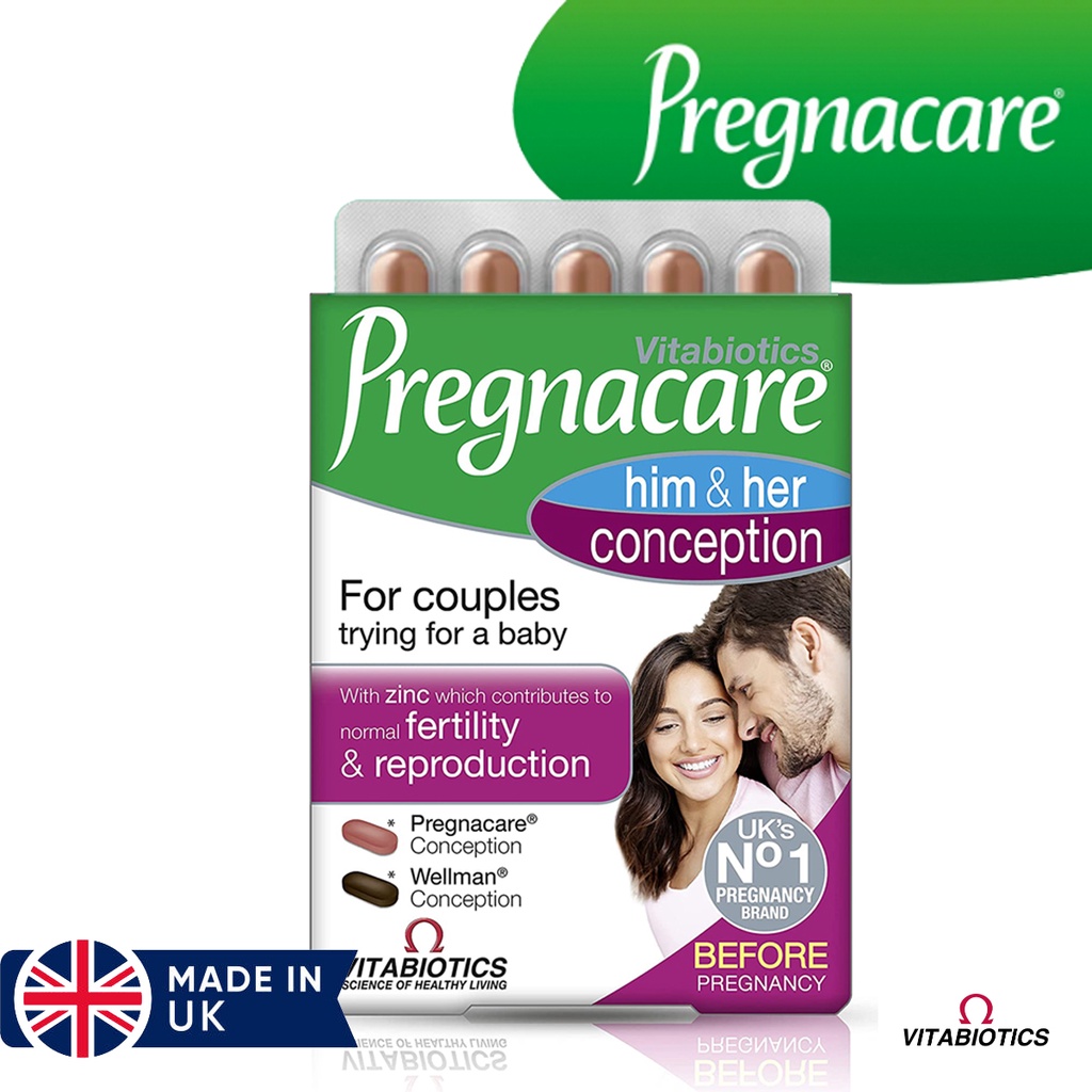 Pregnacare Vitabiotics His and Her Conception, 60 Tablets *UK's No. 1 ...