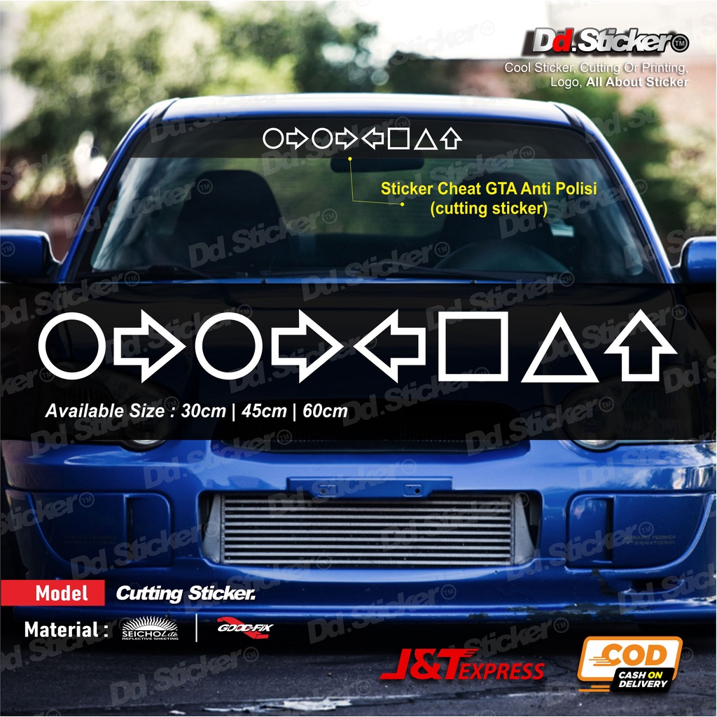 Anti Police GTA cheat Sticker, For Car Glass | Cutting Sticker | Shopee ...