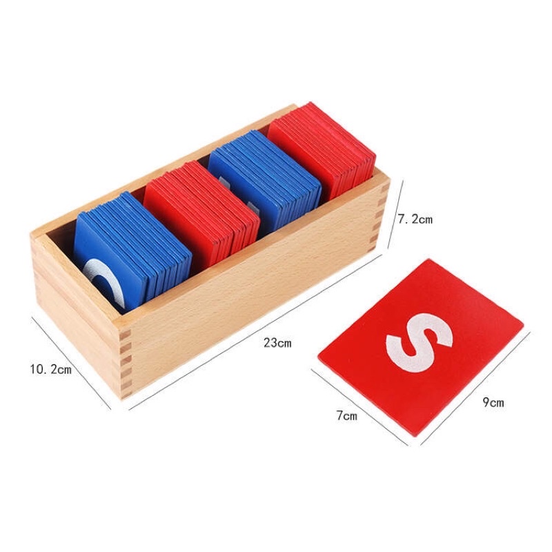 Montessori wooden sandpaper letter cards set | Shopee Philippines