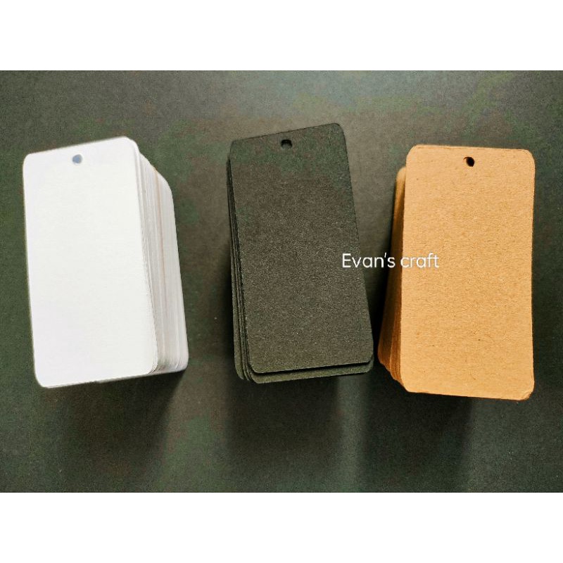 Blank Kraft tag labels 25pcs/50pcs./100pcs white, black, kraftpaper ...