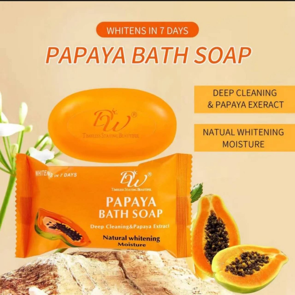( PAPAYA ) DW SOAP Whitening Moisturizing Deep Cleaning Bath Soap 65g | Shopee Philippines