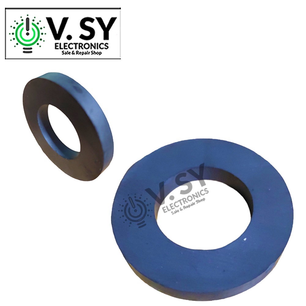 2pcs Round Ferrite Magnet 59mm x 10mm Diameter Hole Circular Magnets ...