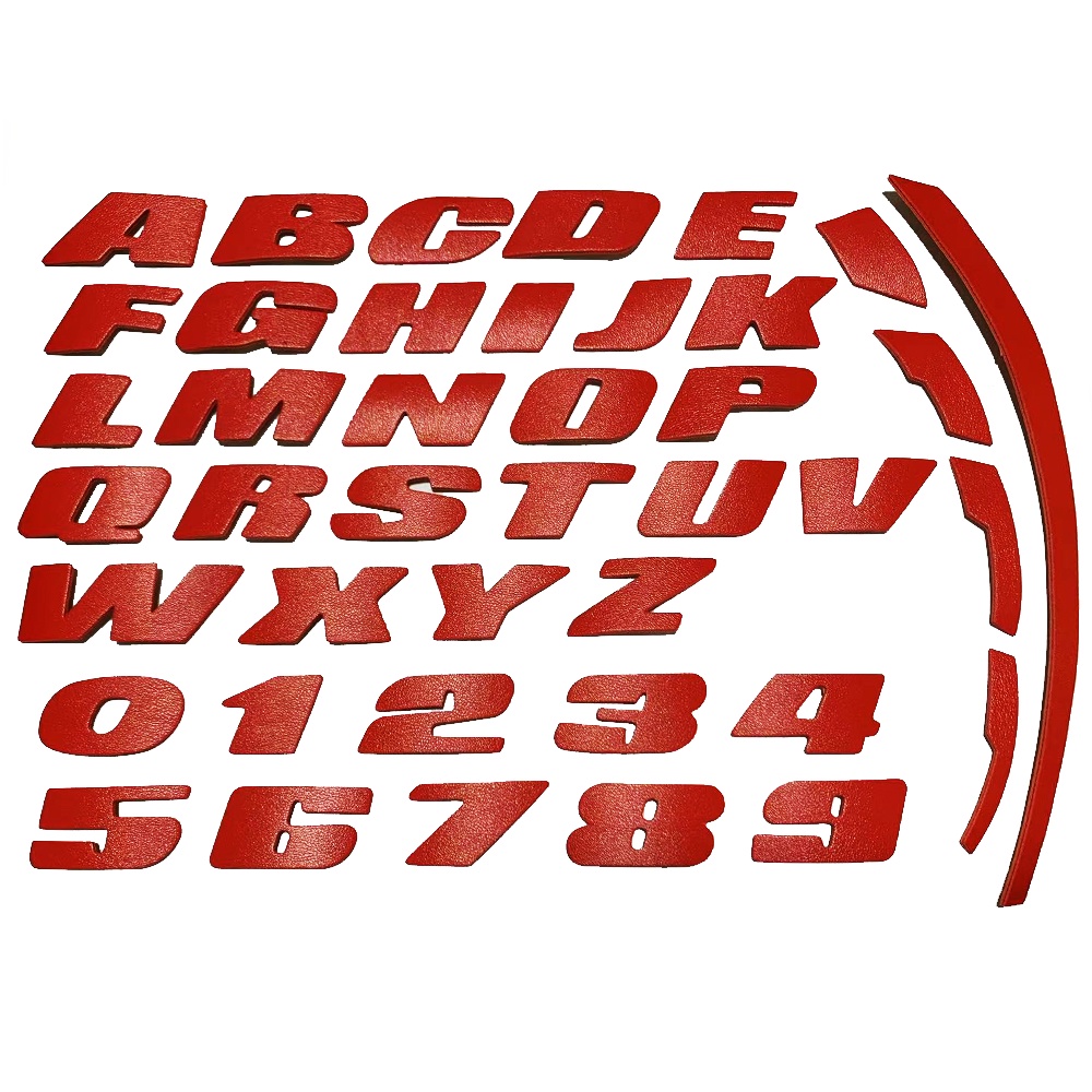 A-Z 0-9 Red 20mm Small Size Car Motorcycle Wheel Universal 3D Emblem ...