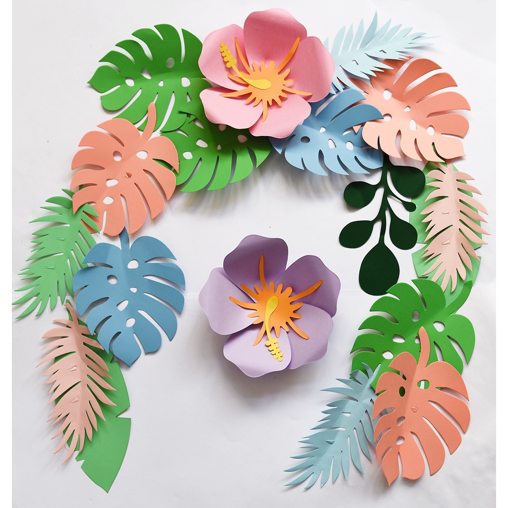 Ins Nordic Style Leaves Flowers School Class Shopping Mall Children's ...