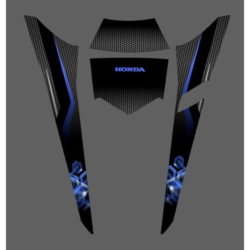 HondaClick 125 Version 3 Front Panel Sticker, Glossy Laminated Sticker ...