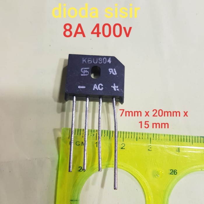 Bridge Comb Diode rectifier 8a 400v 450v 8 ampere kbu804 ADL27 - 3pcs ...