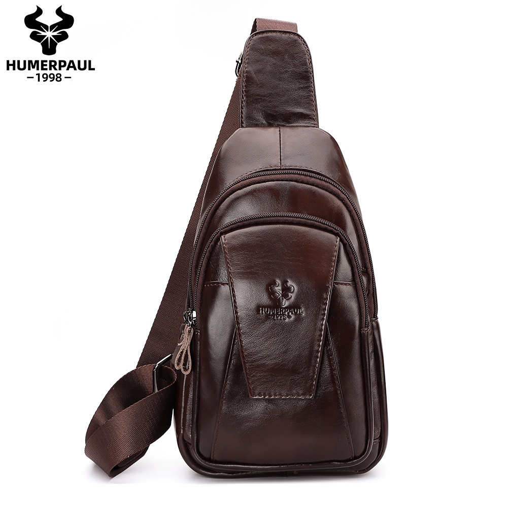 HUMERPAUL Men's Messenger Bag Made Of Pure Cow Leather In 2023 Style ...