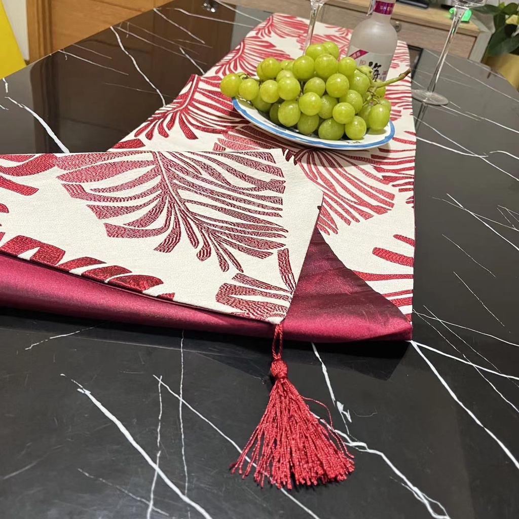 4，6，8，10 seater Table Runner Embroidering Leaf Table Runner Hotel ...