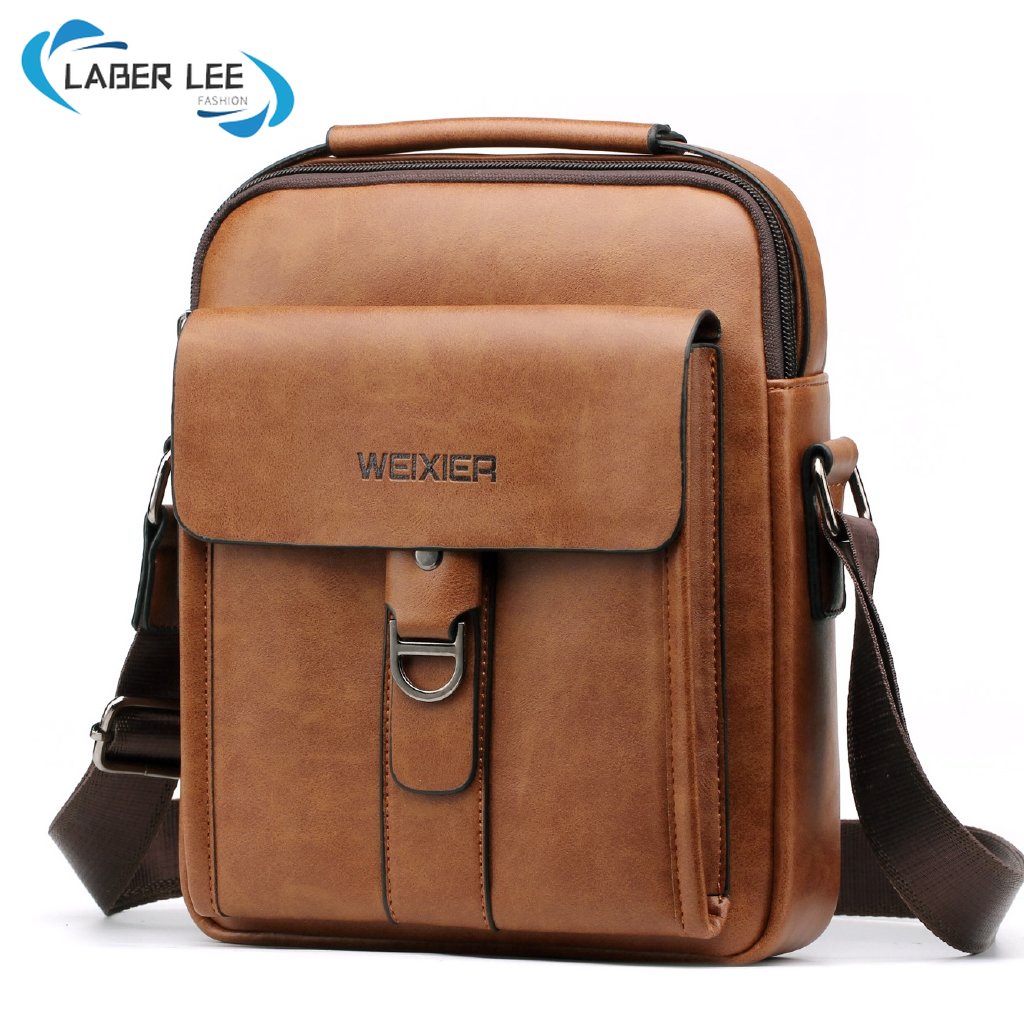 LABER LEE Shoulder Bag Men Pu Leather Work | Shopee Philippines