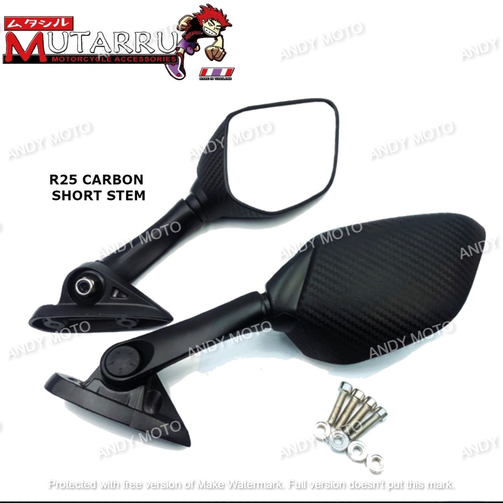 HONDA ADV 160 MOTORCYCLE MUTARRU CARBON SIDE MIRROR SHORT STEM STOCK ...