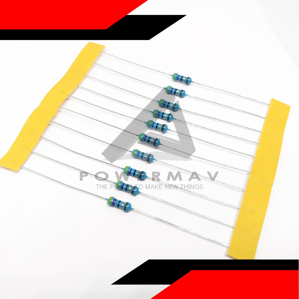 10pcs 47 ohms 5 band 1/4w Metal film resistor 1% ohm for pcb breadboard arduino uno mega nano ...
