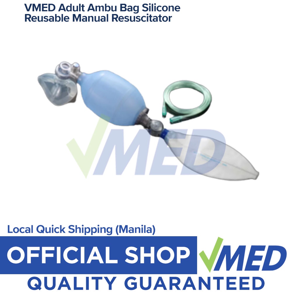 VMED Prohealthcare Adult Ambu Bag Silicone Reusable Manual Resuscitator ...
