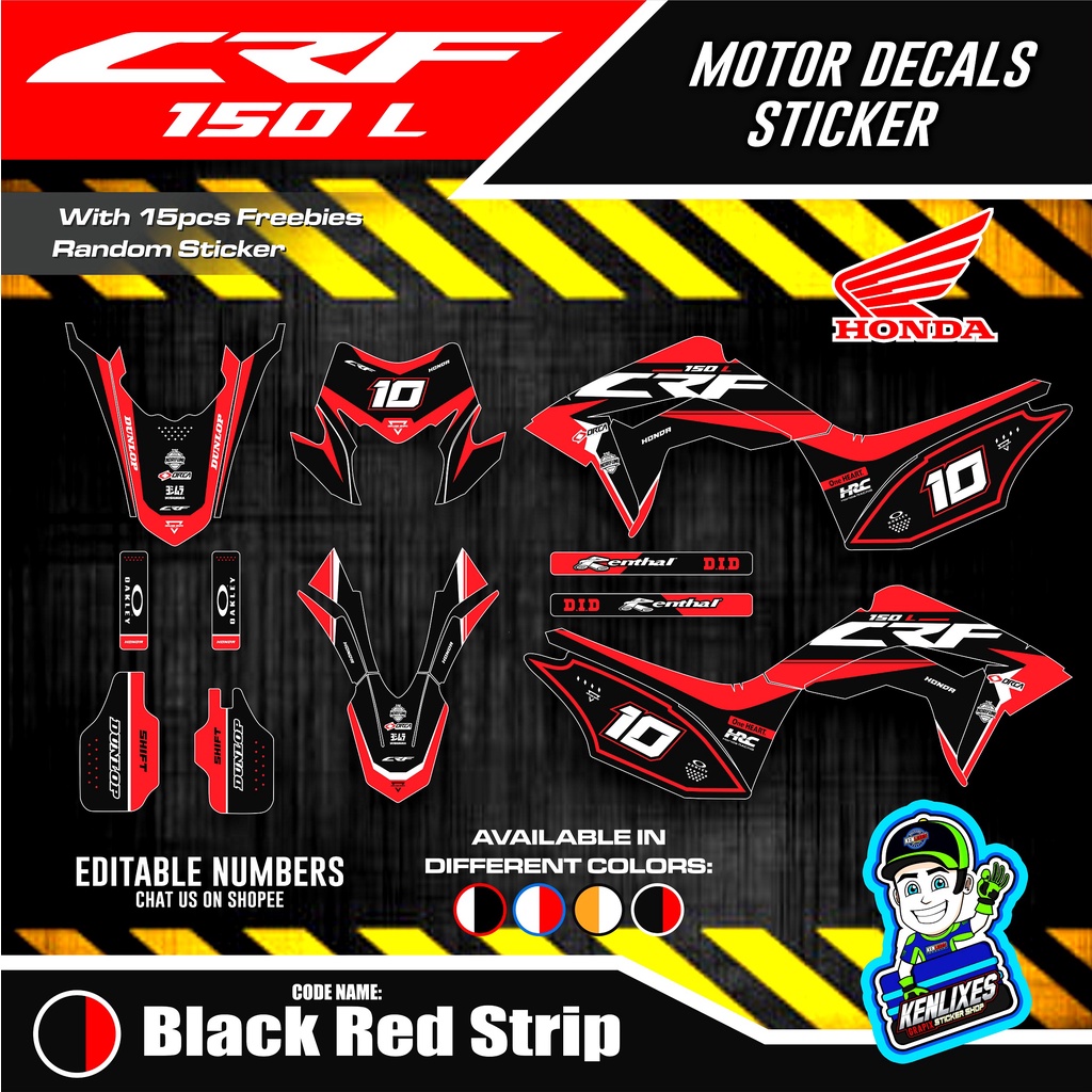 Honda CRF 150 Full Body Sticker Decals STRIP (KENLIXES) | Shopee ...
