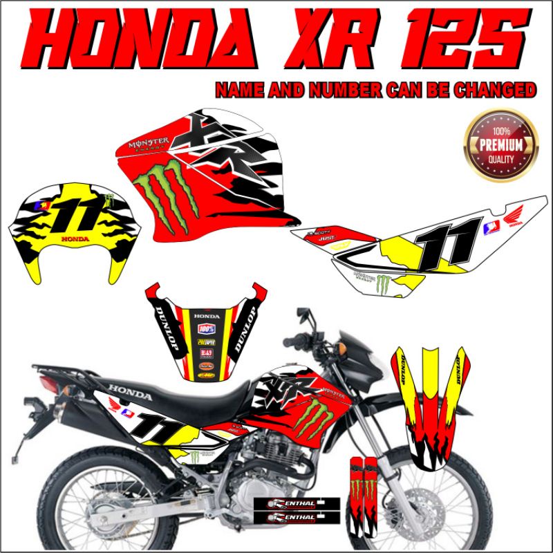 Honda XR 125 decals sticker, Laminated | Shopee Philippines