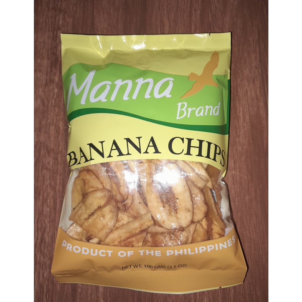Banana Chips - Manna Brand - In Plastic Pouch - 100grams (3.5 OZ ...