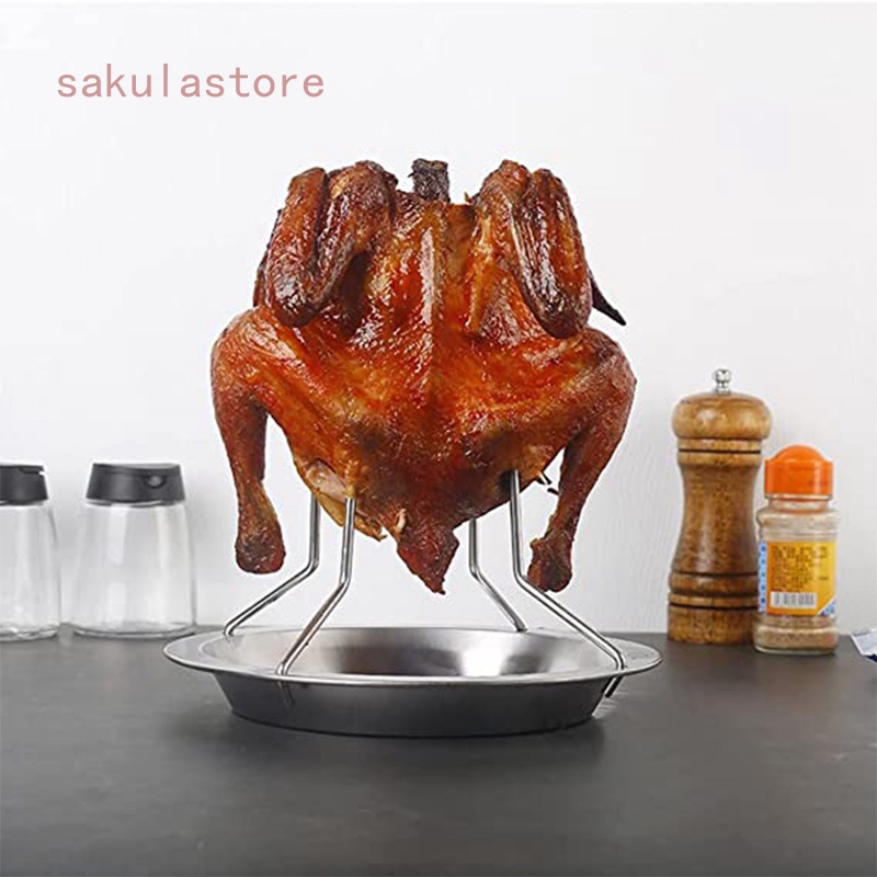 Chicken Holder, Chicken Roast Made of Sstainless Steel, Chicken Roaster ...
