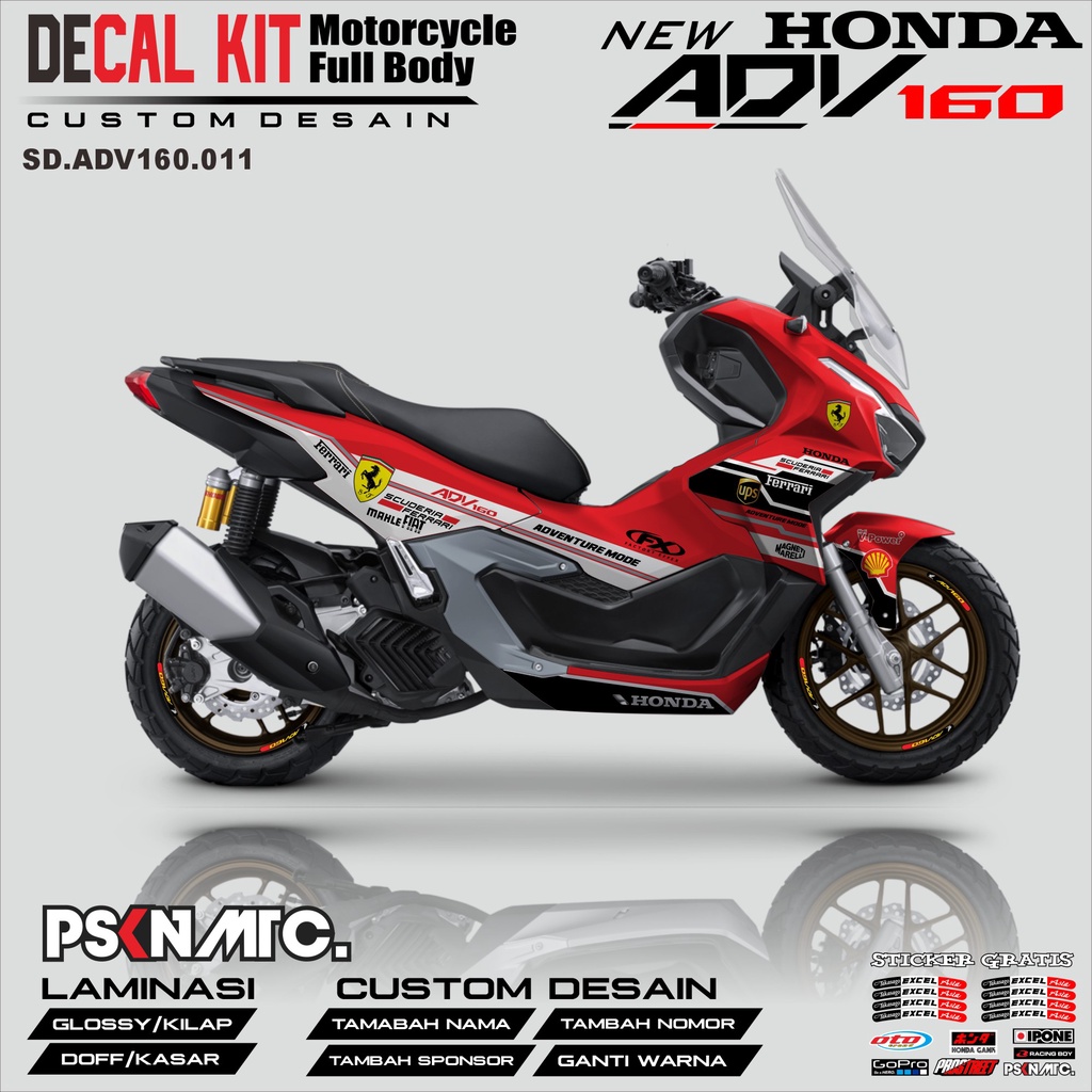 ADV 160 Decal - Fullbody Fullblok Striping Sticker Decal List HONDA ADV ...