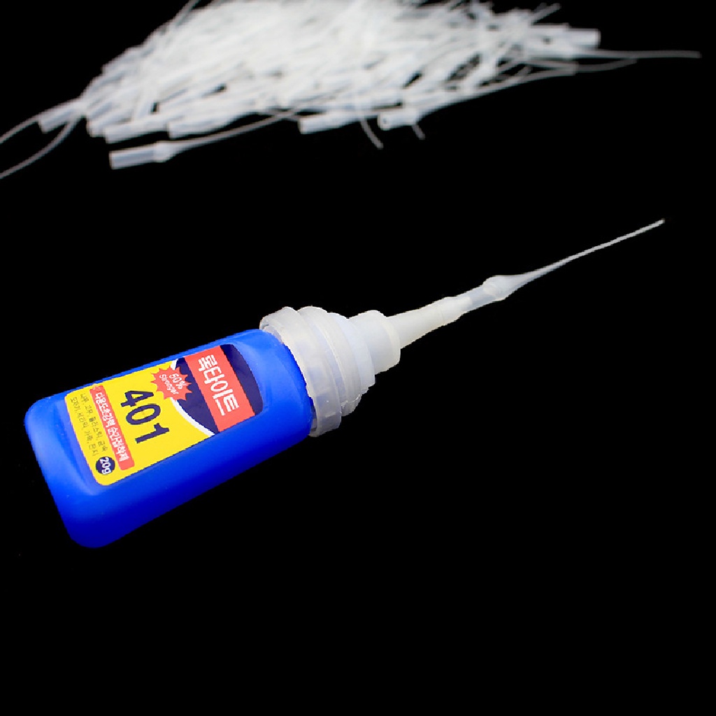 UVIG 100 Pieces Glue Micro-Tips Plastic Glue Bottle Tips Glue Extender ...