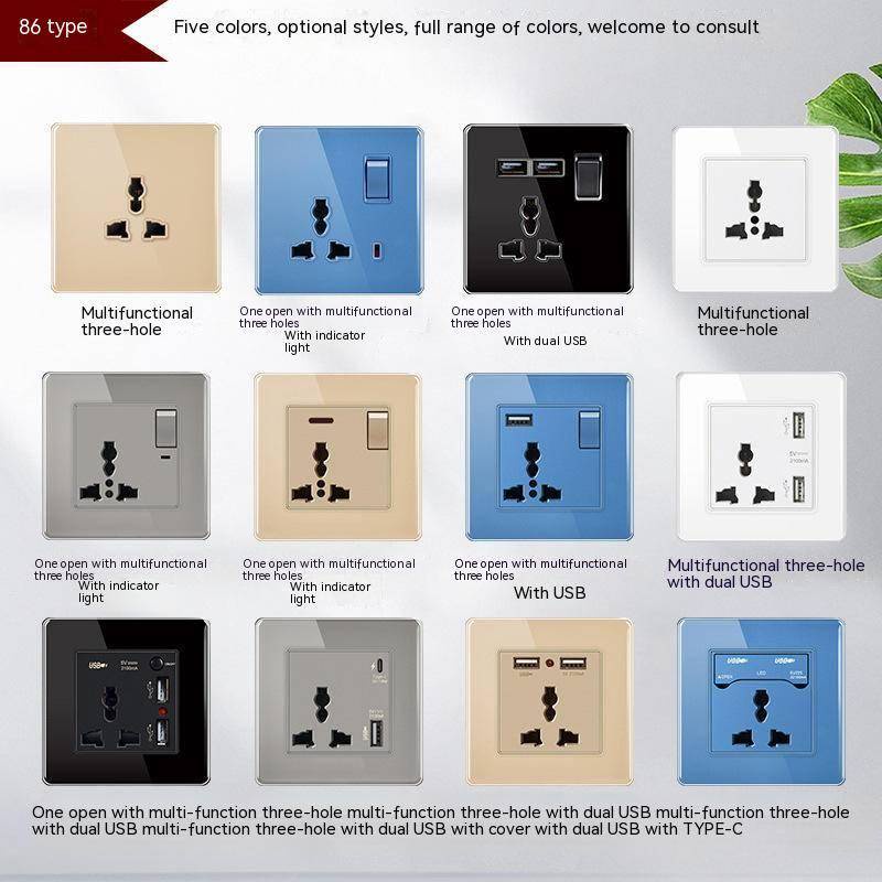 Type 86 Hong Kong Macau Universal Concealed One Switch With Multi ...