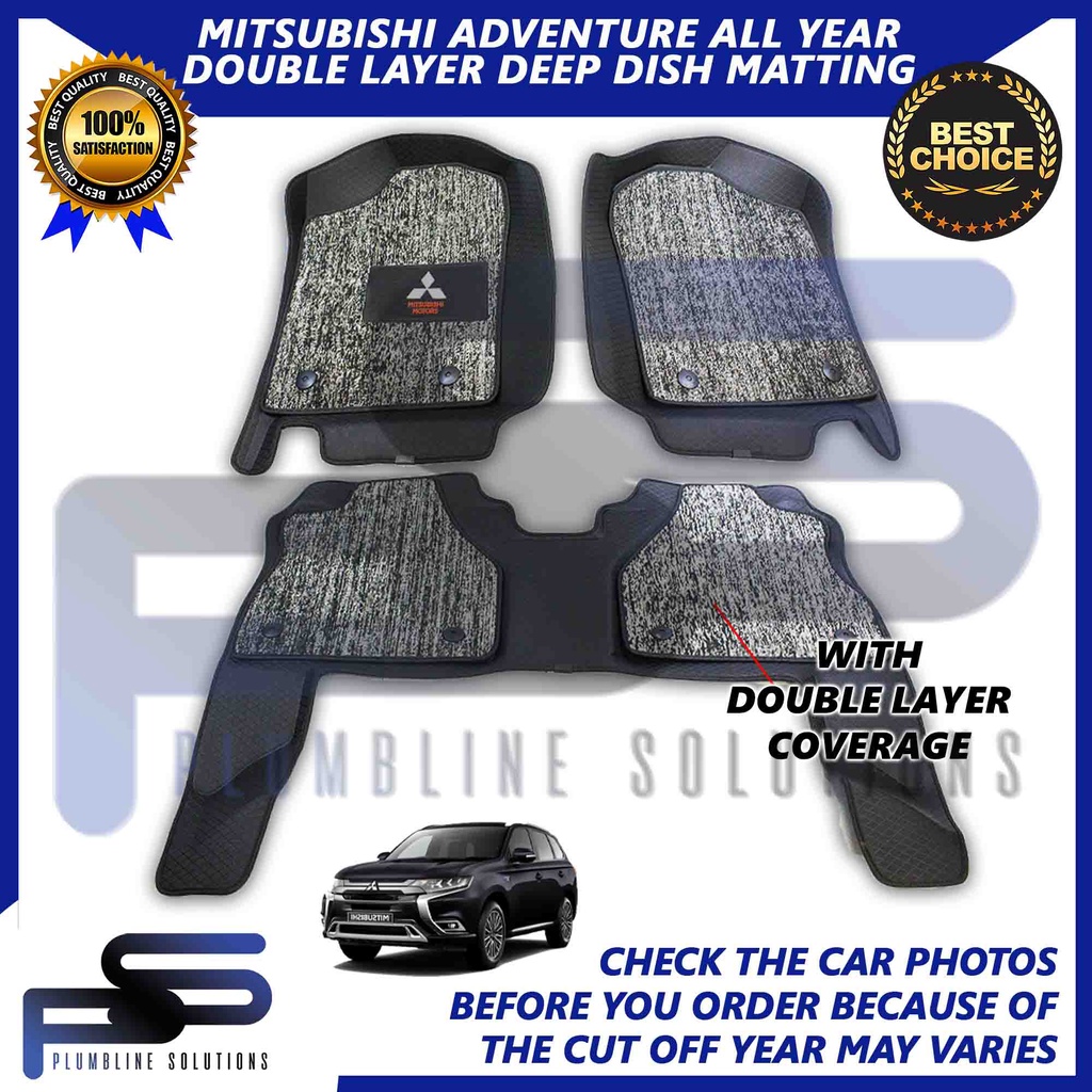 Double Layer 7D Deep Dish OEM Floor Matting for Mitsubishi Adventure ...
