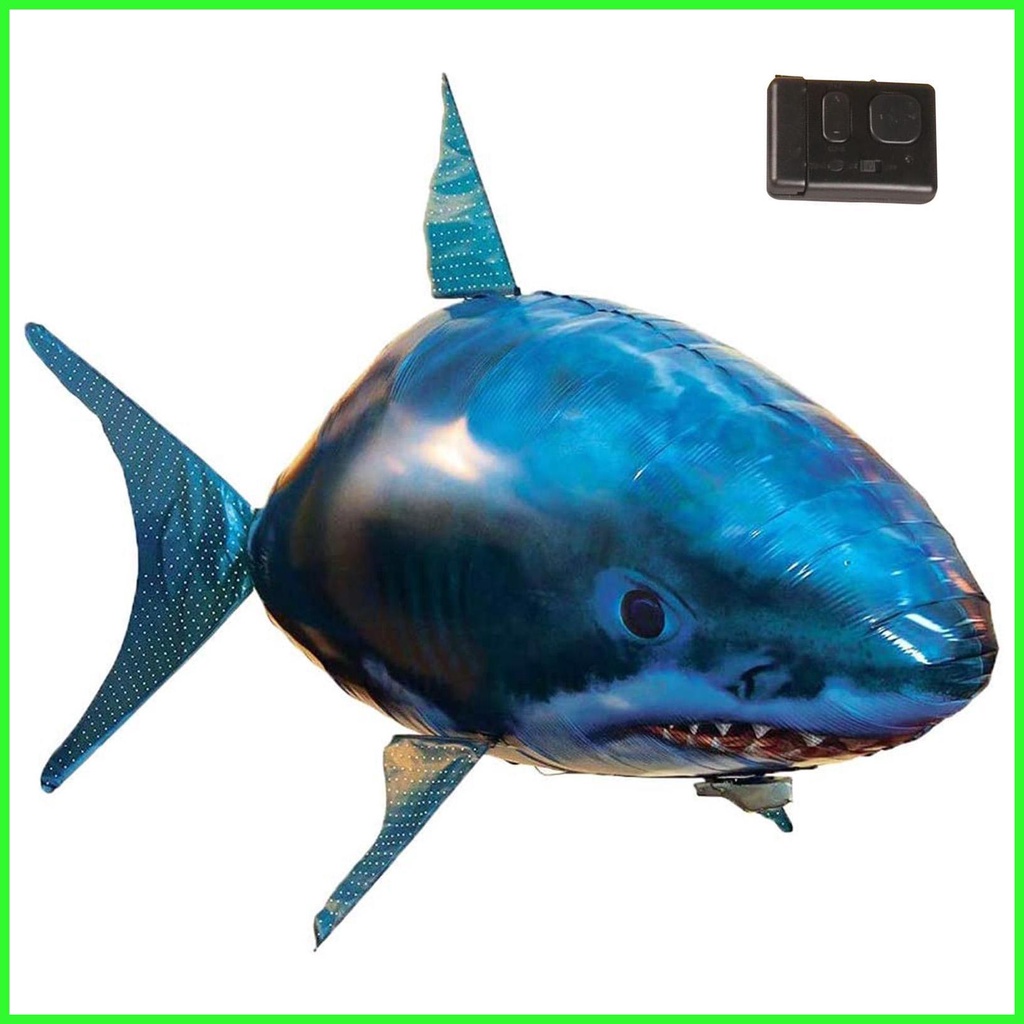 Remote Control Flying Air Shark Toy Clown Fish Balloons RC Helicopter ...