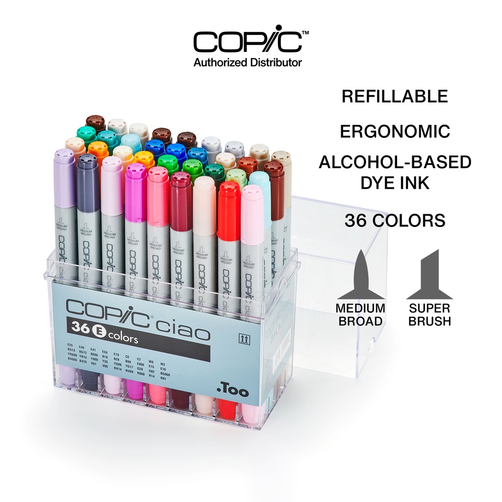 Copic Ciao Marker 36 Colors Set E | Shopee Philippines