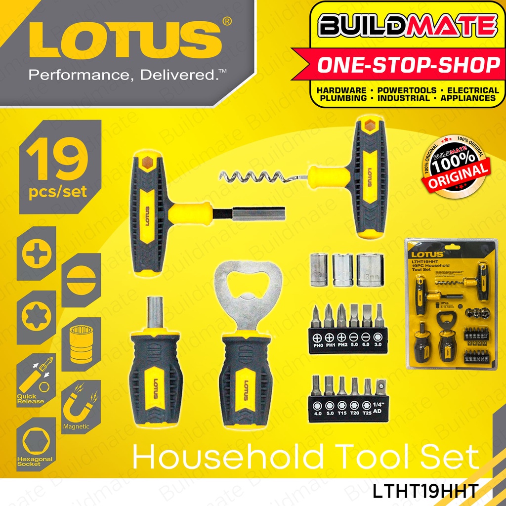 Buildmate x LOTUS 19PCS Household Tool Set Kitchen Bar Tool with Socket ...