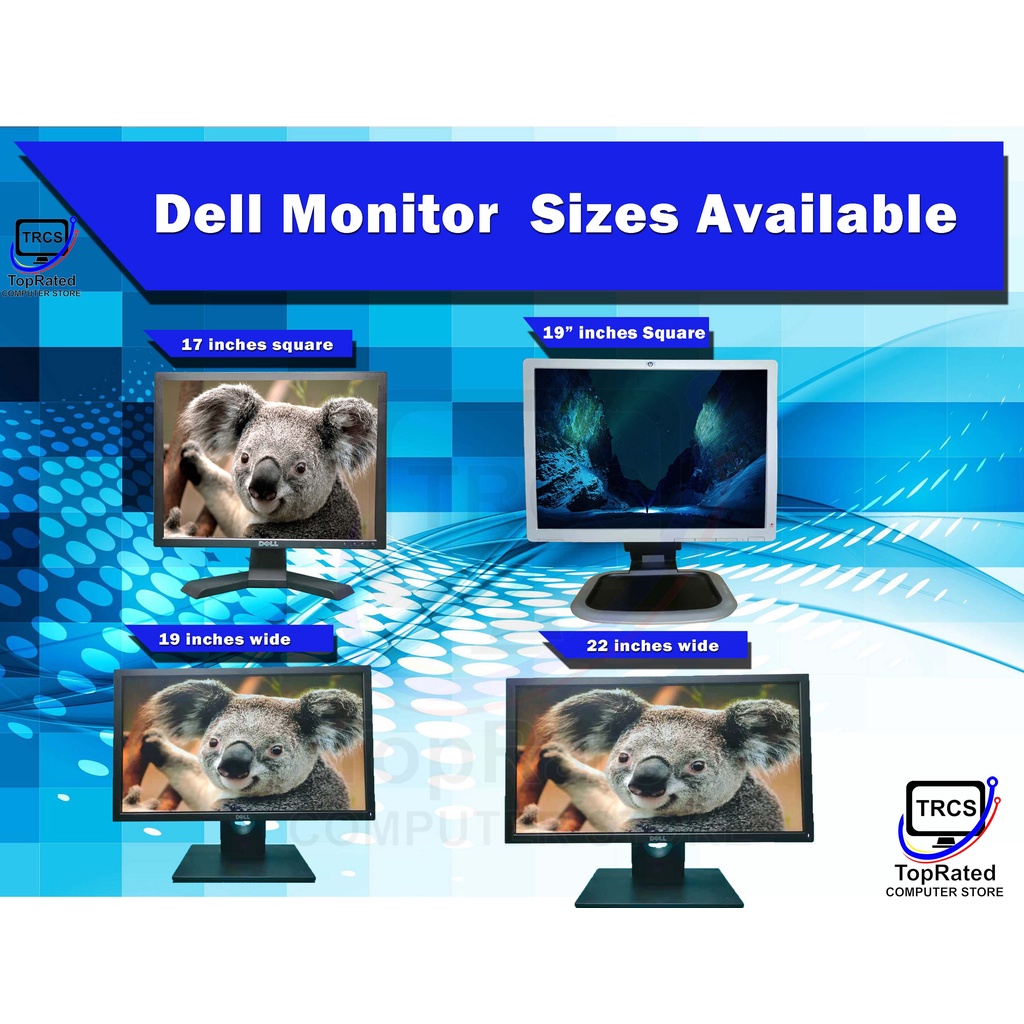 Branded LCD LED Computer Desktop Monitor with free Power Cable (Used ...