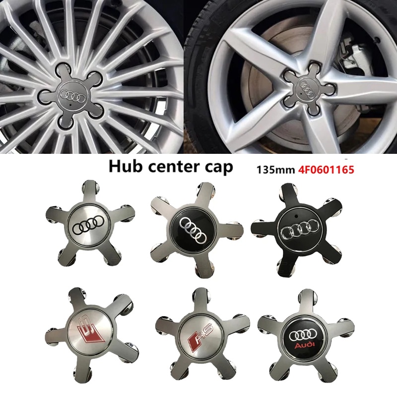 【Ready Stock】4PCS 135mm Wheel Center Hub Caps For Audi A3 A4 A5 A6 RS ...