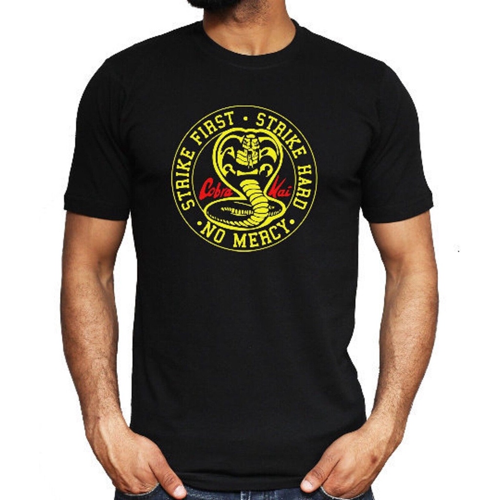 Cobra Kai T-shirt Mens Cobra Kai Gift The Karate Kid Retro Tv Show Martial !! tops tee | Shopee ...