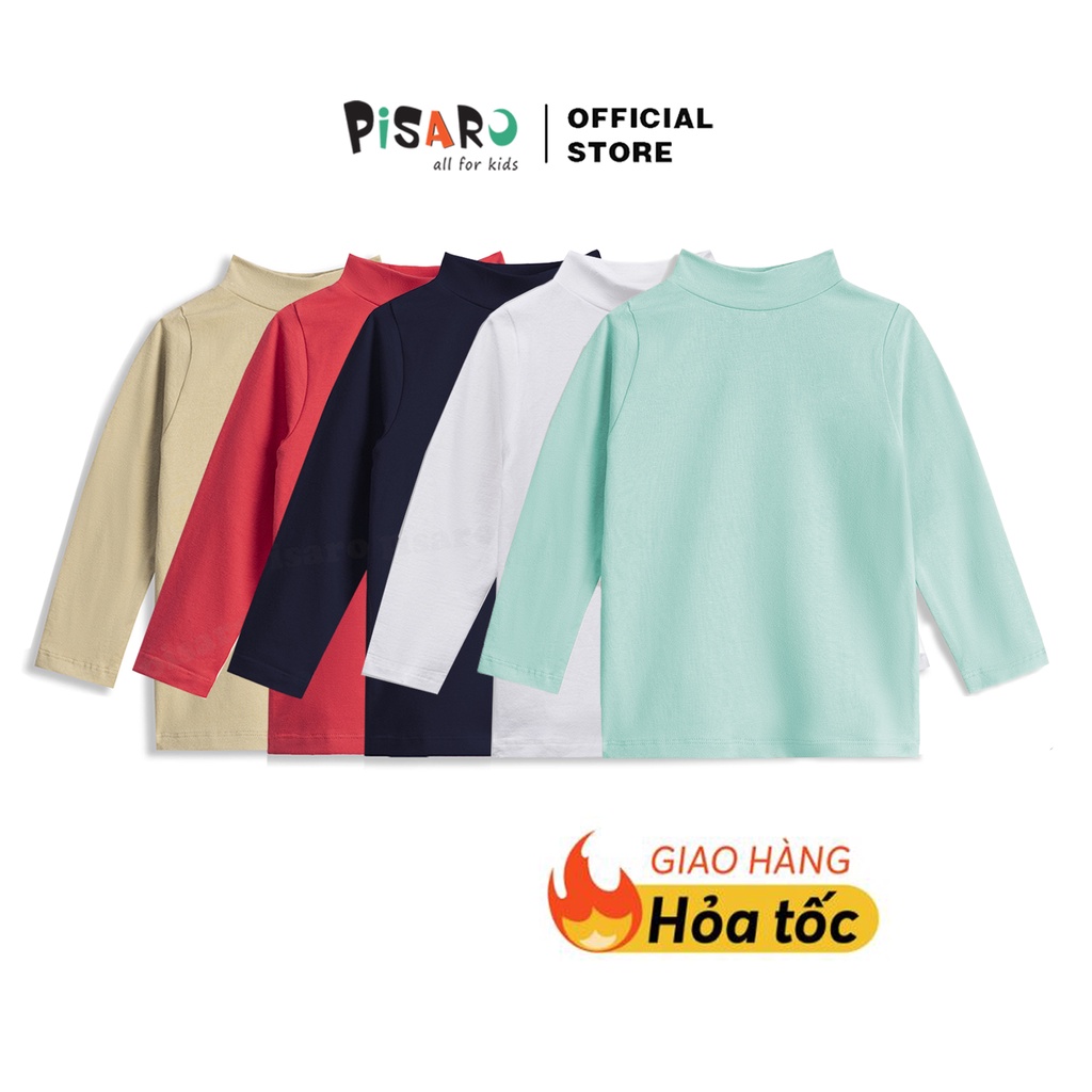 Pisaro kids autumn and winter long-sleeved turtleneck thermal shirt for boys and girls | Shopee ...