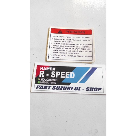 Original suzuki warning sticker | Shopee Philippines