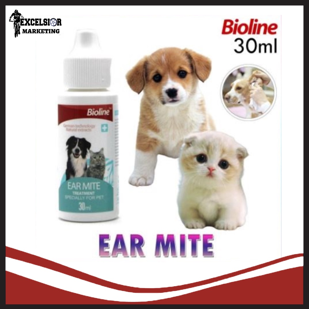 Excelsior Bioline Ear Mite Treatment for Dogs and Cats 30ml | Shopee ...